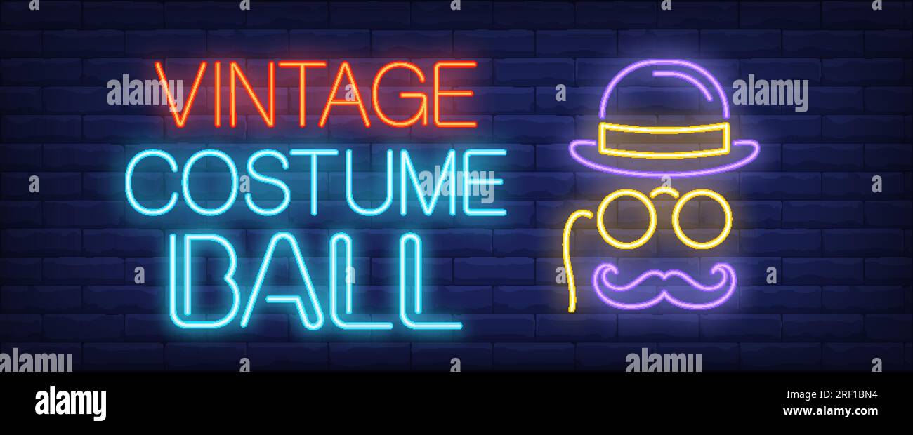 Vintage costume ball neon sign Stock Vector Image & Art - Alamy
