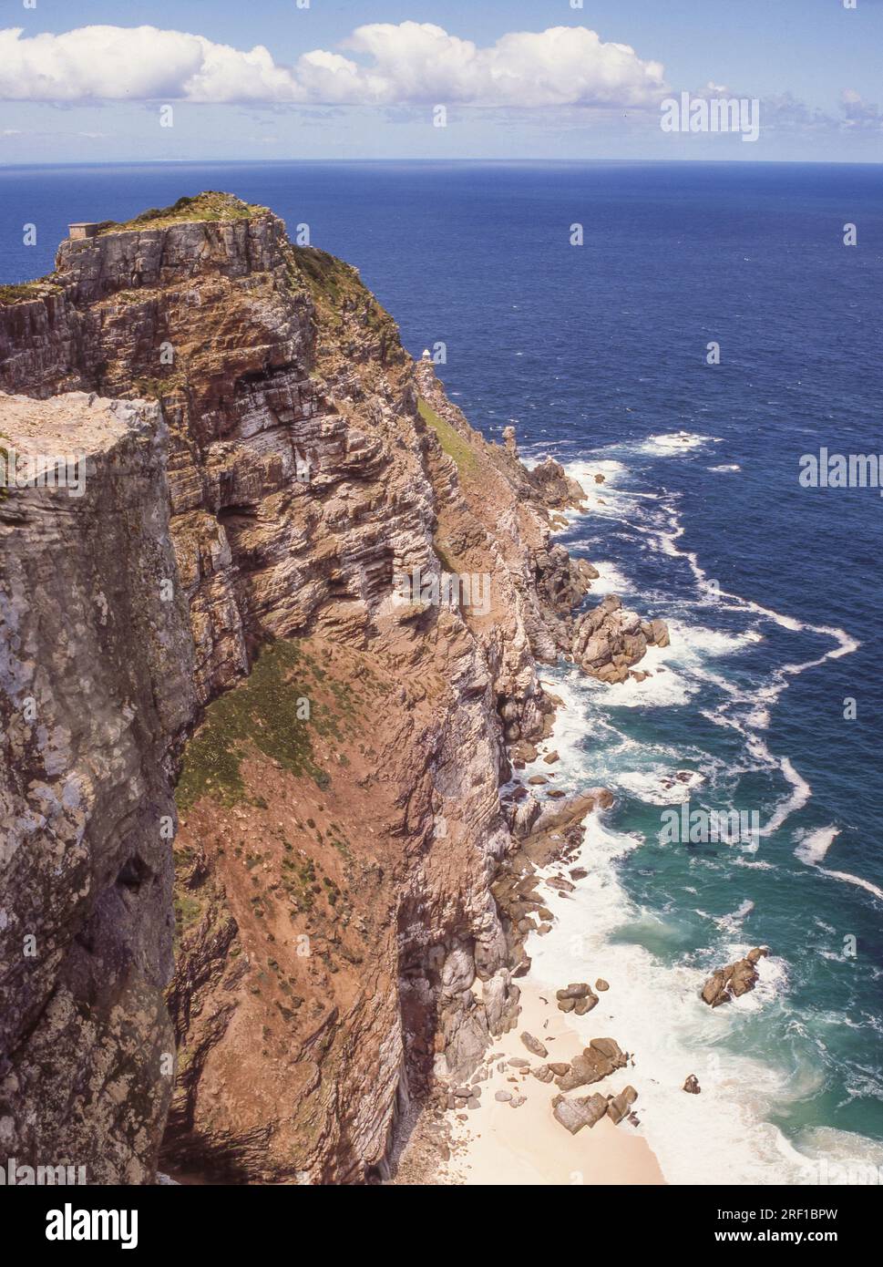 Cape Point, where the Indian Ocean meets the Atlantic, at the tip of ...