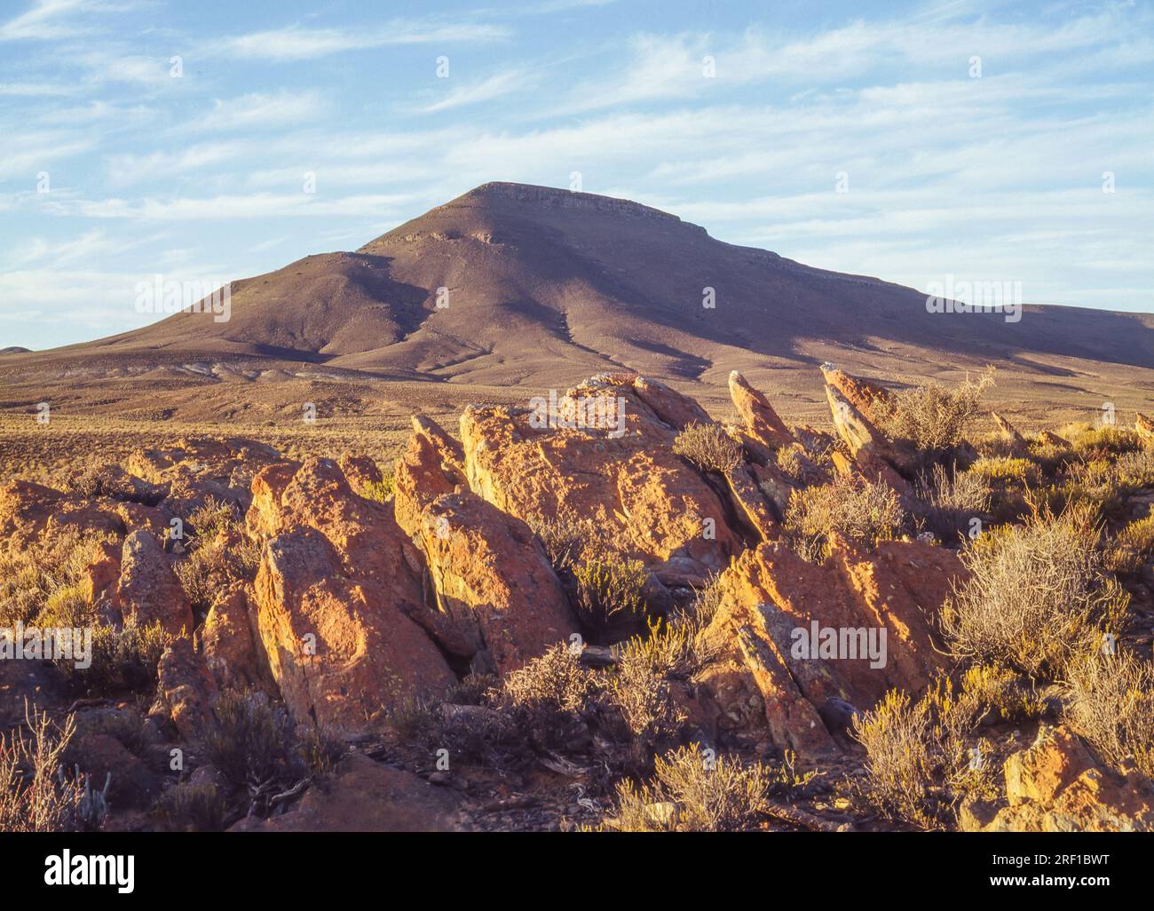 Magnificent rugged scenery in South Africa's Great Karoo near the town ...