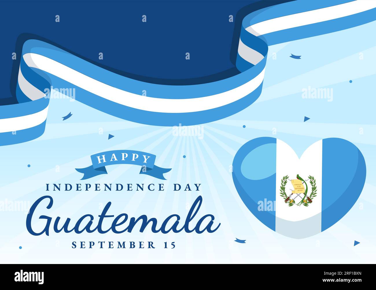 Guatemala Independence Day Vector Illustration on September 15 with ...