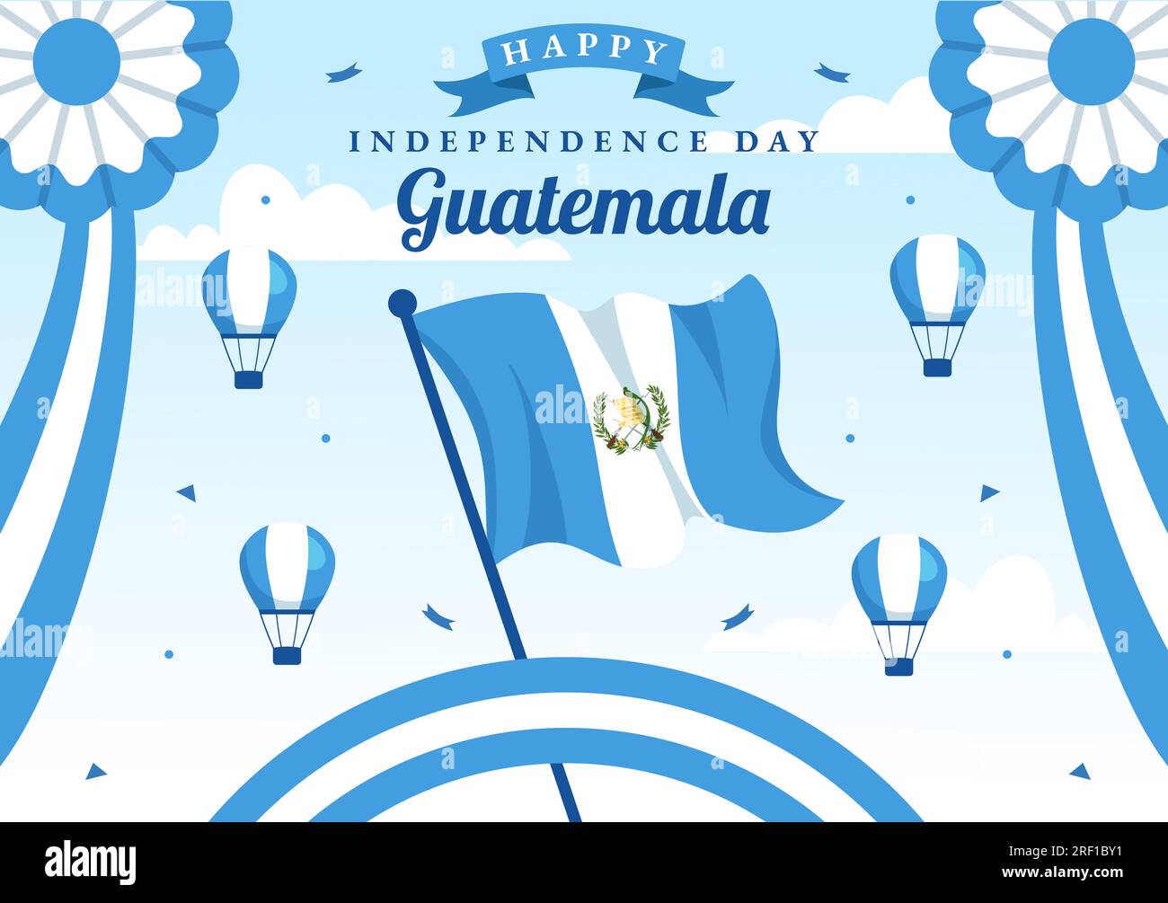 Guatemala Independence Day Vector Illustration on September 15 with ...