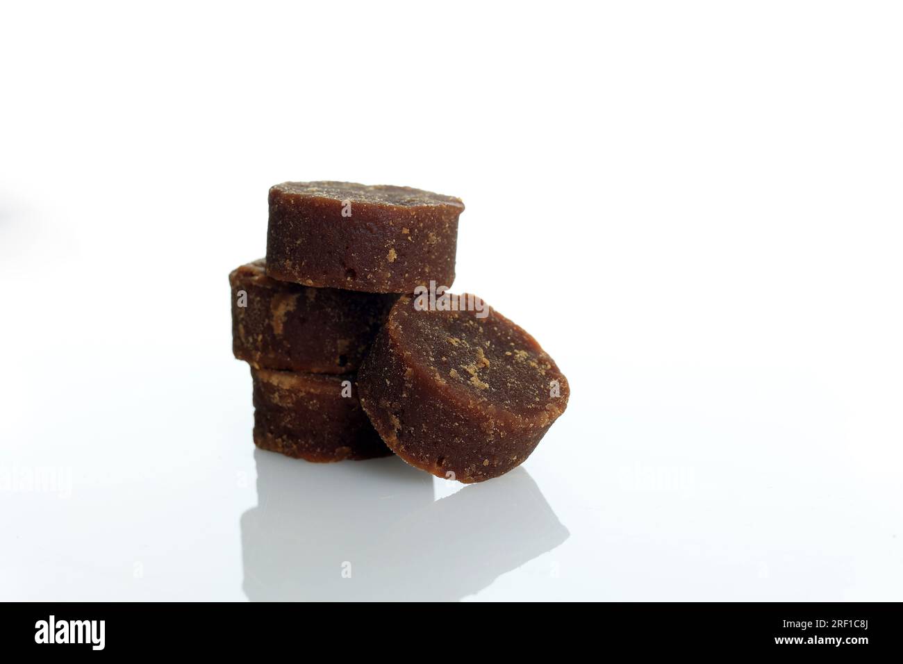 Palm Sugar or Gula Melaka Malacca Sugar Isolated on White Stock Photo ...