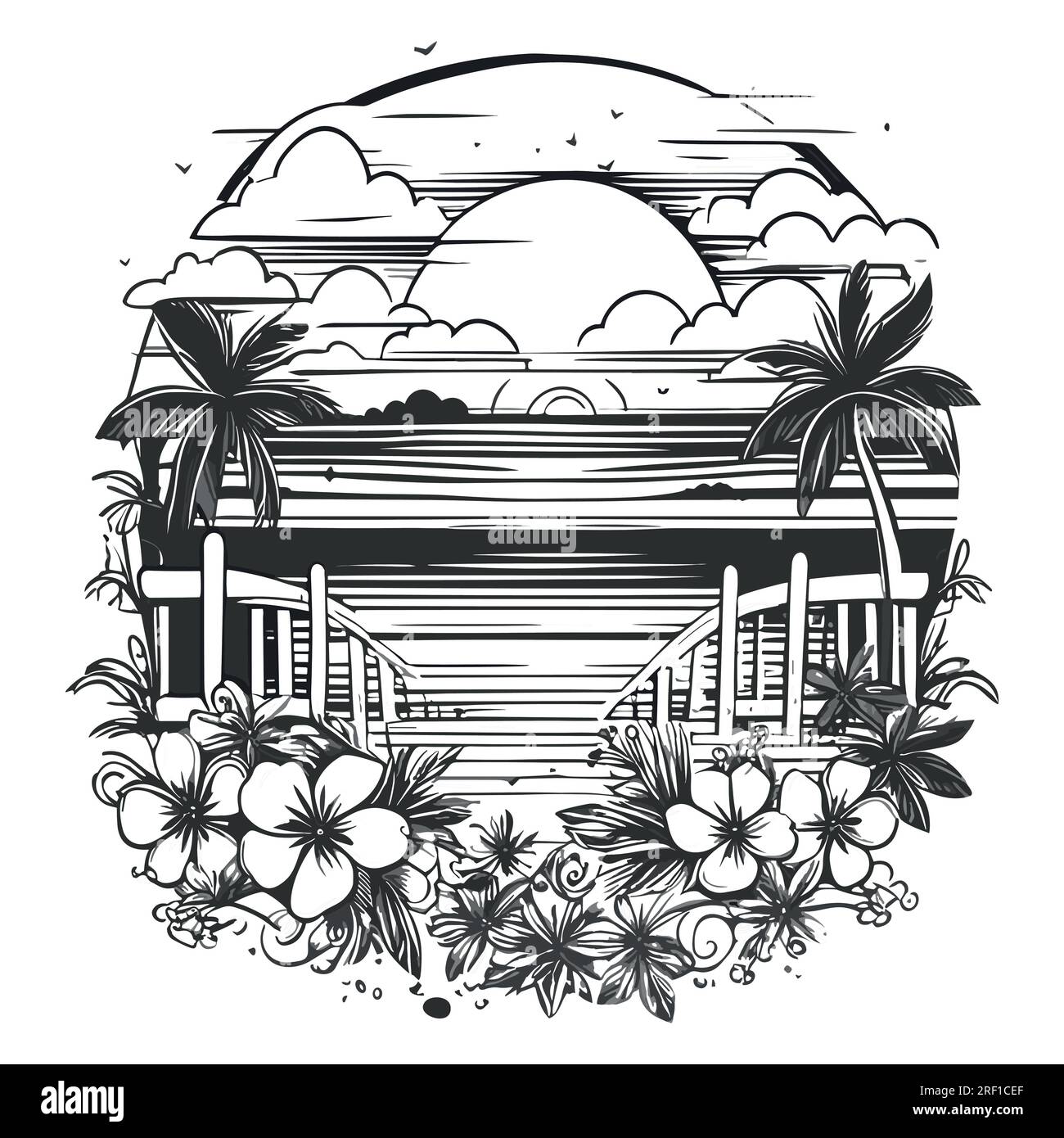 Beach sketch hi-res stock photography and images - Alamy