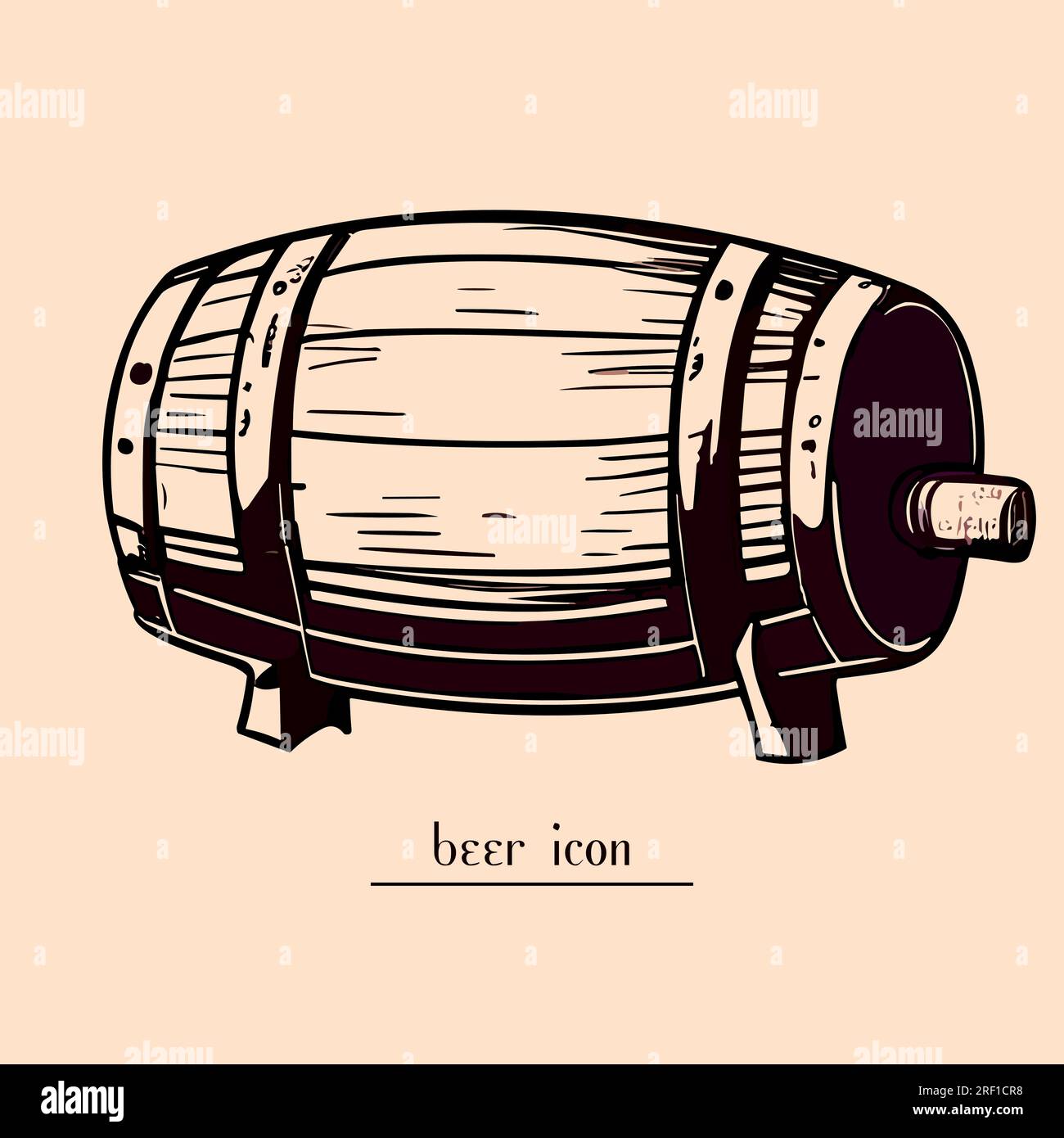 Vintage wine barrel vector art design Stock Vector Image & Art - Alamy