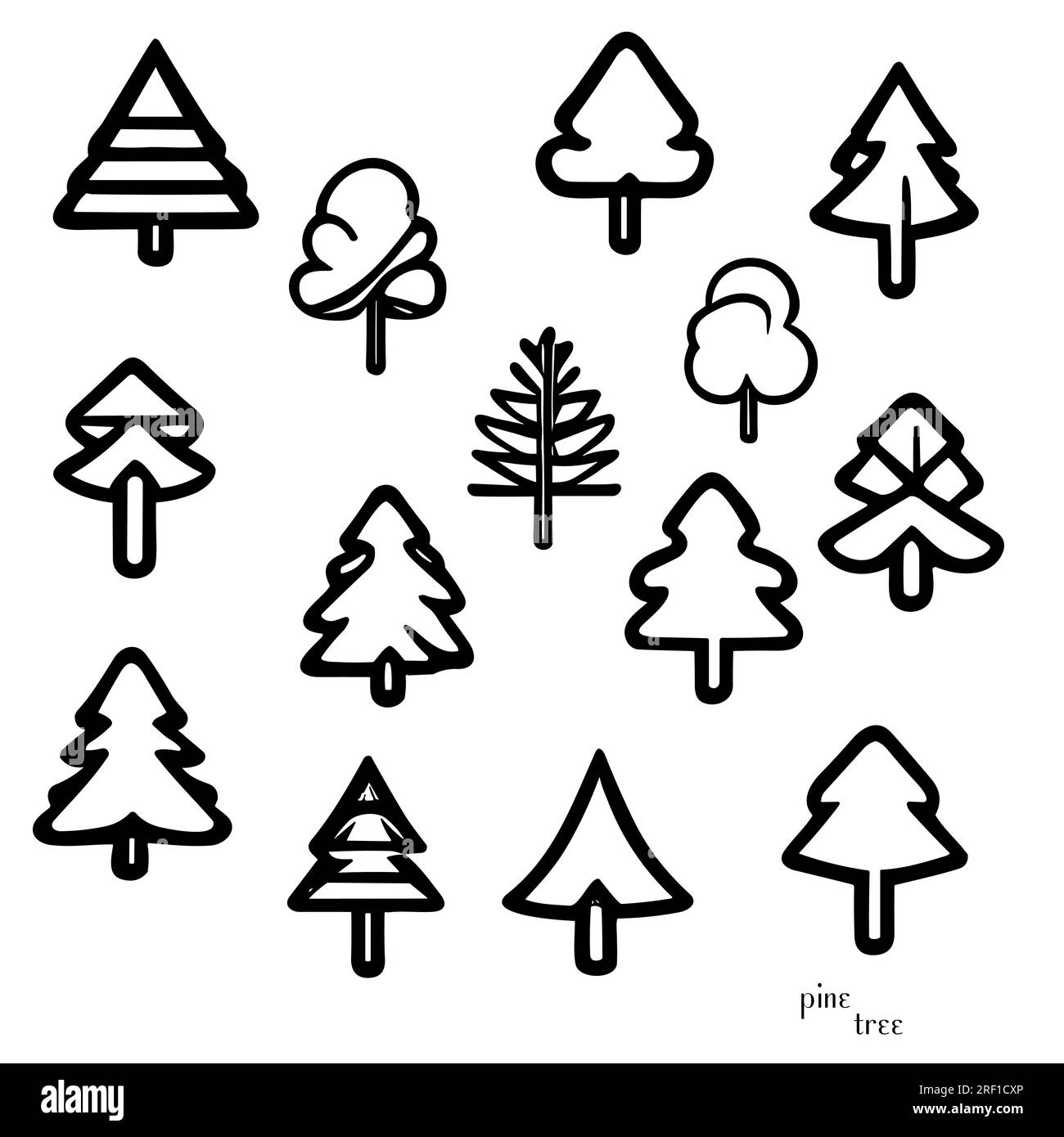Tree line art vector icon set Stock Vector Image & Art - Alamy Tree line art vector icon set Stock Vector Image & Art - Alamy
