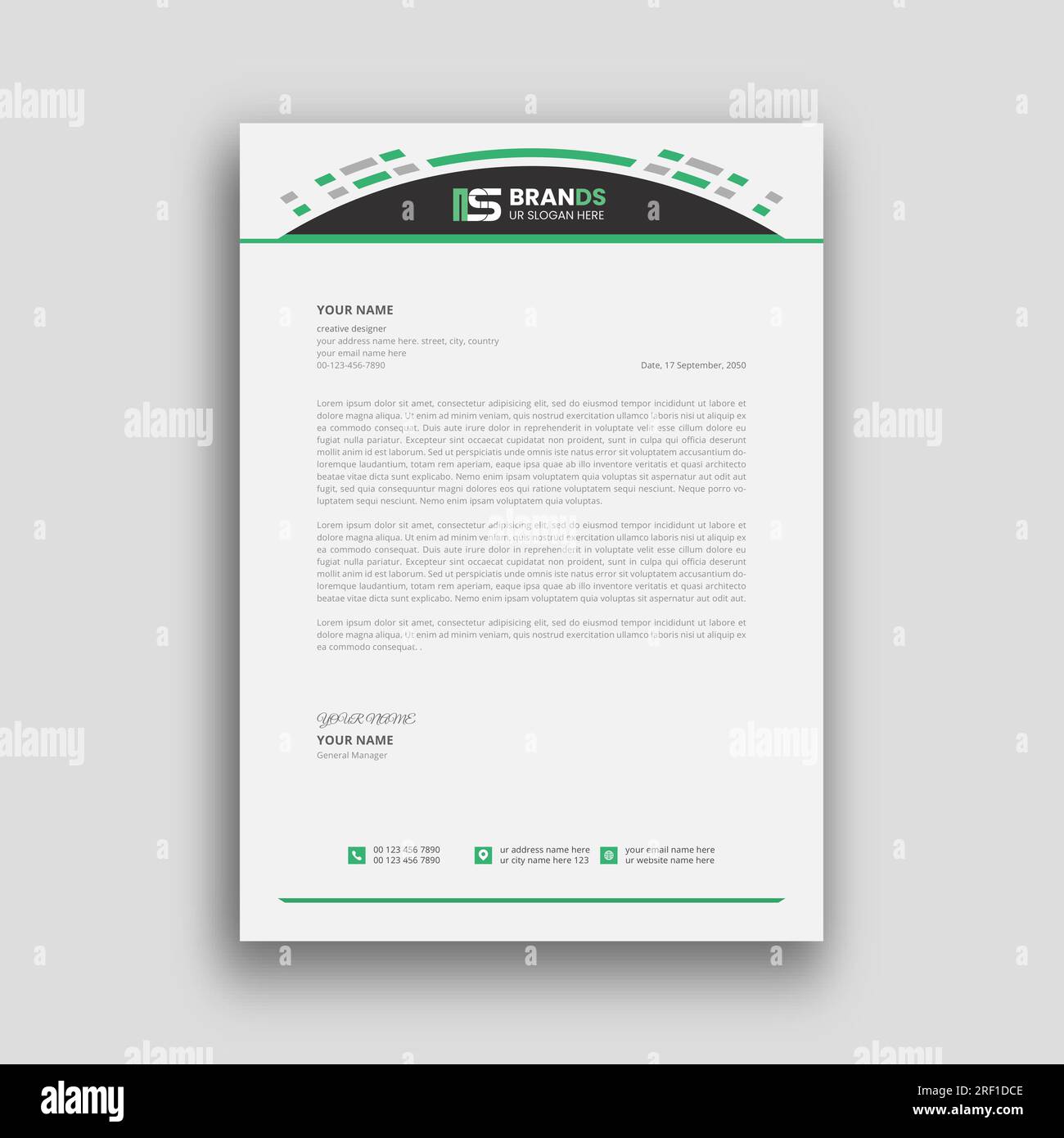 Simple Letterhead Design A4 Size Simple Modern And Simple Letterhead