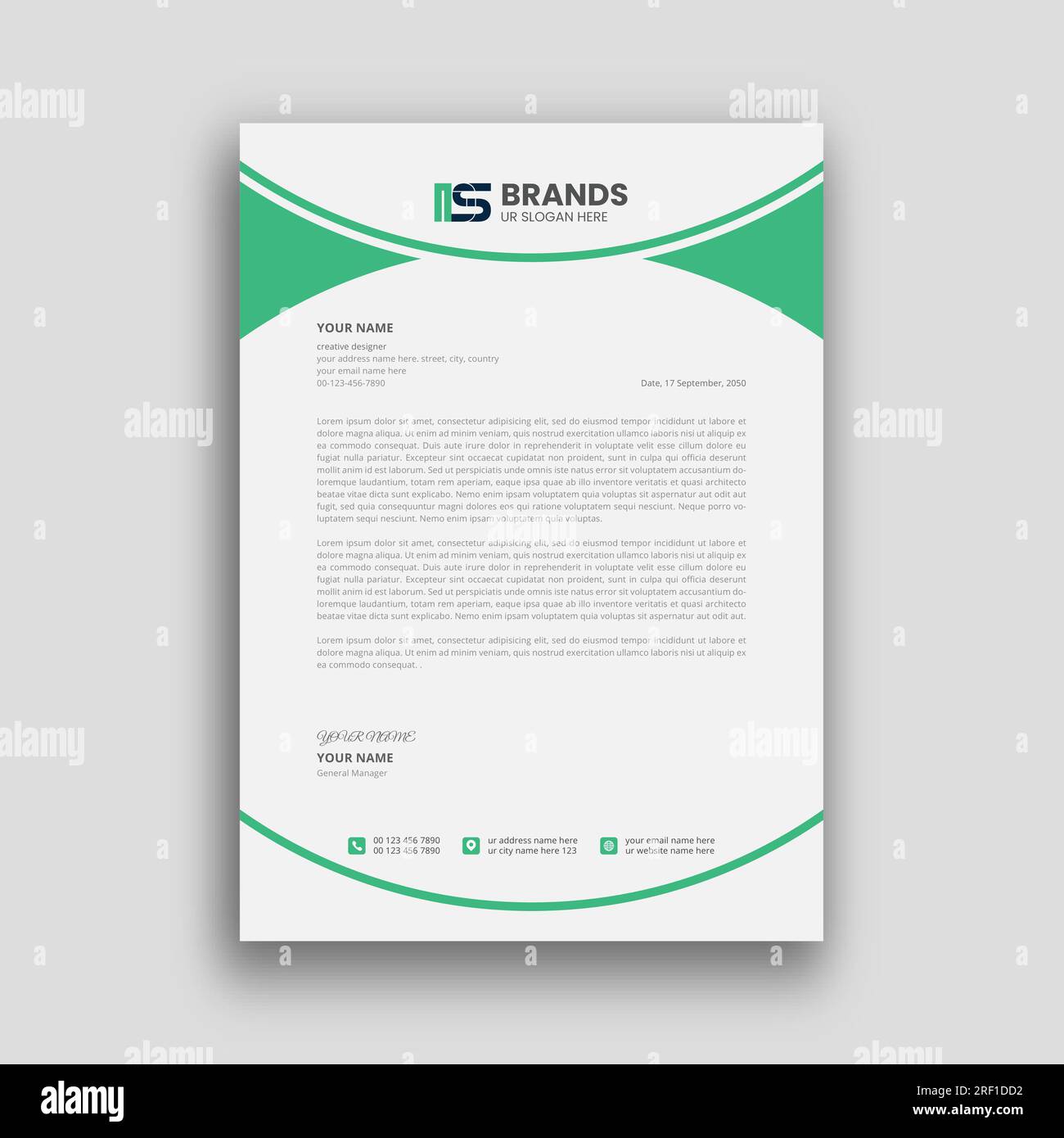 Business Letterhead Design Samples Professional Letterhead Template