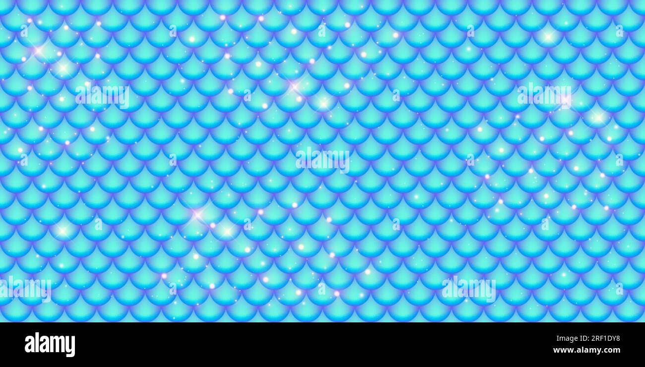 Mermaid scale seamless pattern. Fish tale texture background. Summer ...