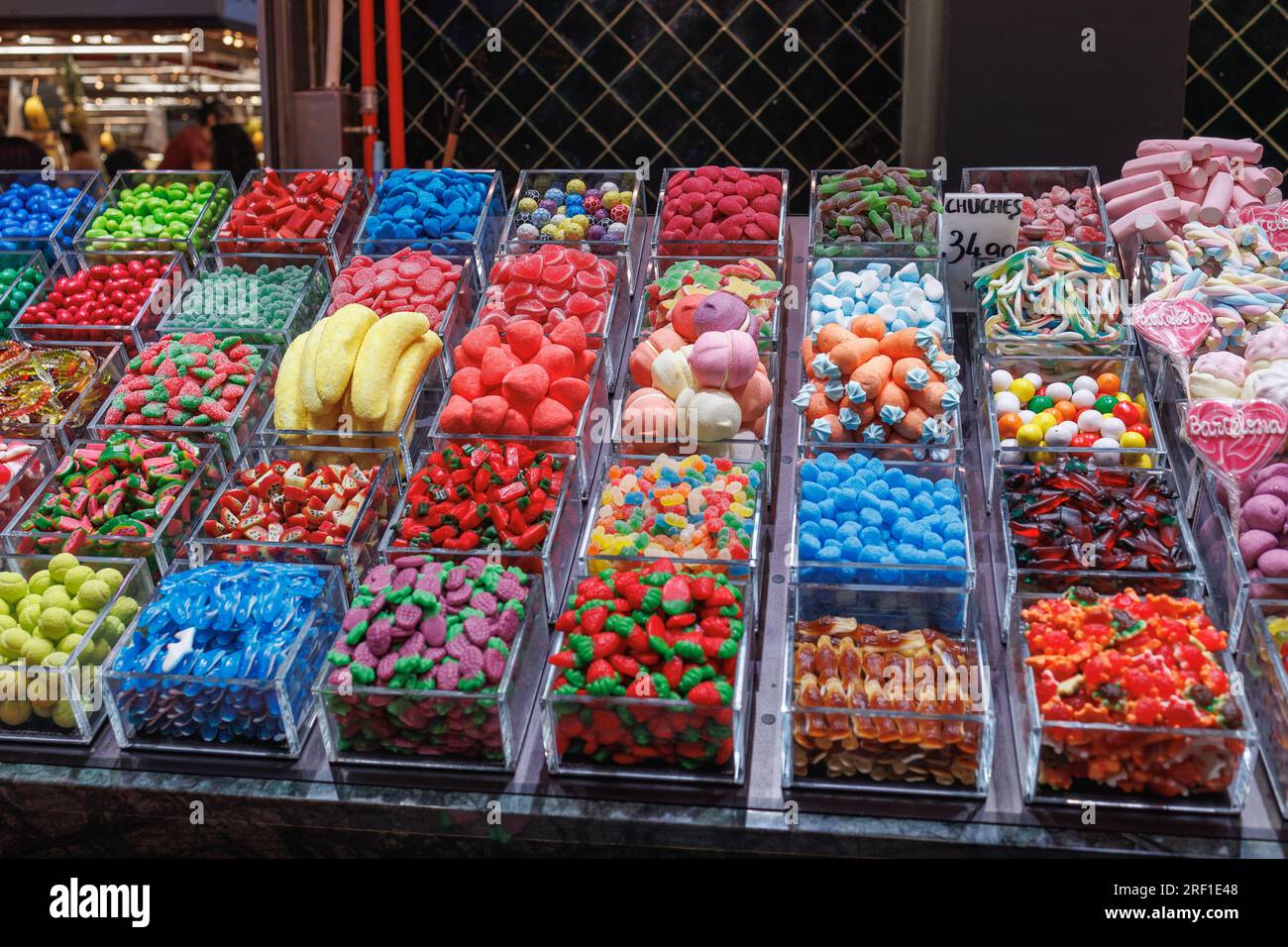 Varieties of Sugary Gummies in Various Shapes and Colors Stock Photo ...