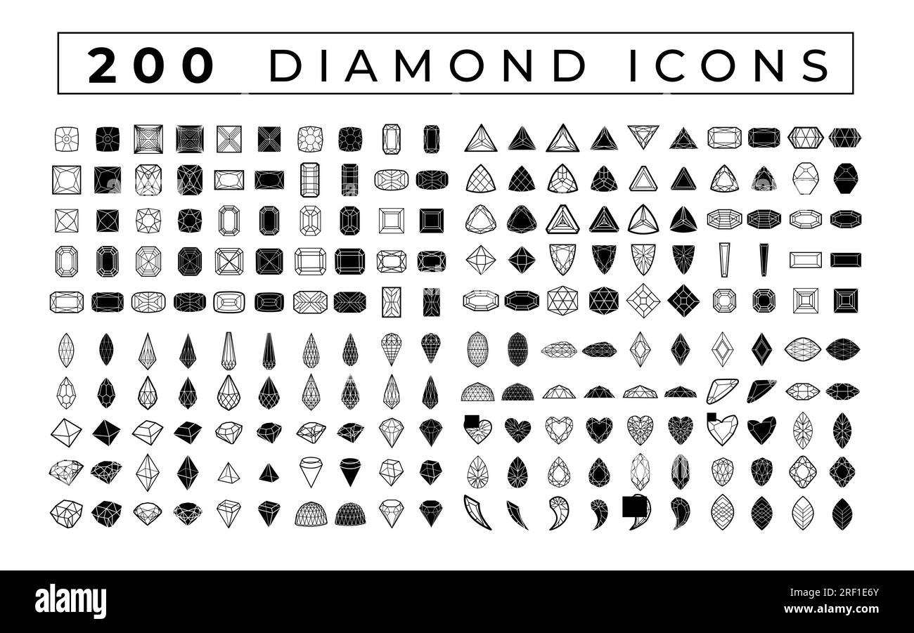Diamond jewellery gems collection Stock Vector Images - Alamy