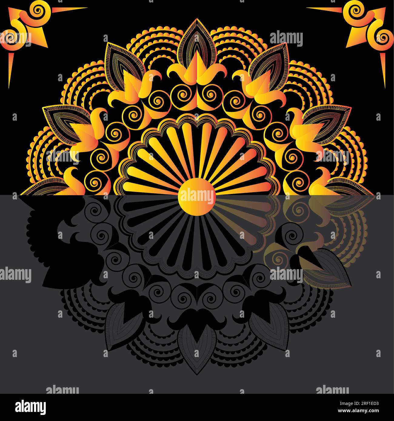 Eye-catching Mandala Vector Drawing Stock Vector Image & Art - Alamy
