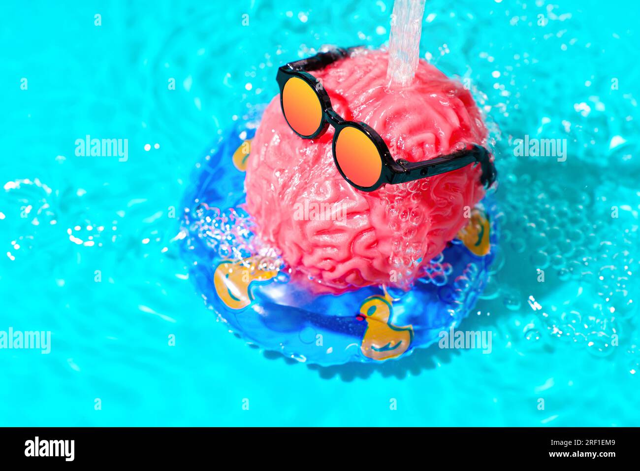 Human brain, donning stylish sunglasses, seeks respite from the heat as ...