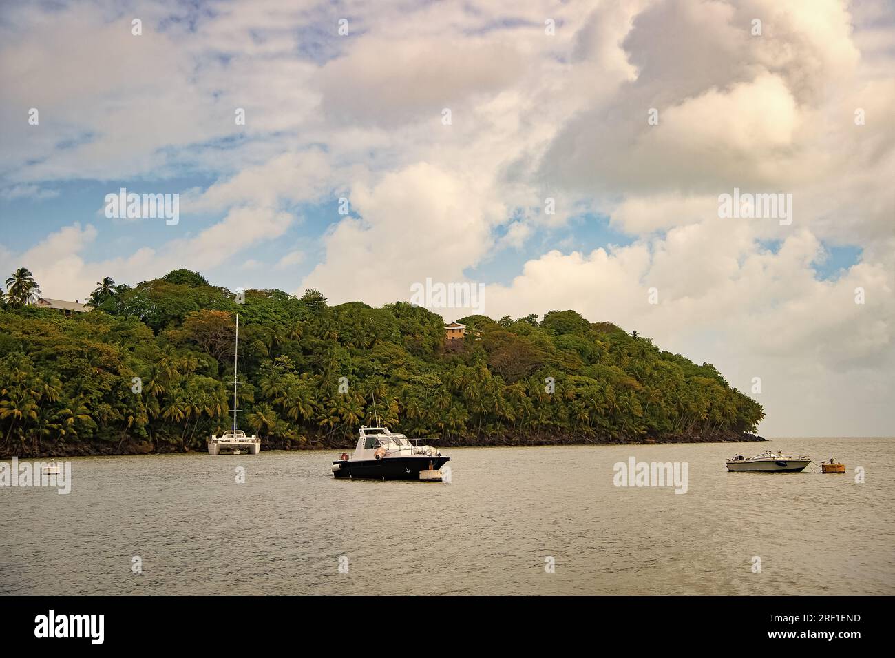 seaside landscape with boat in summer. image of seaside landscape with ...