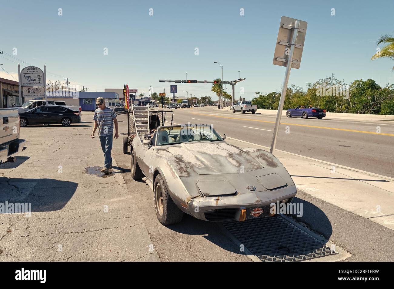 Key West, Florida USA - February 08, 2016: old Chevrolet Corvette C3 ...