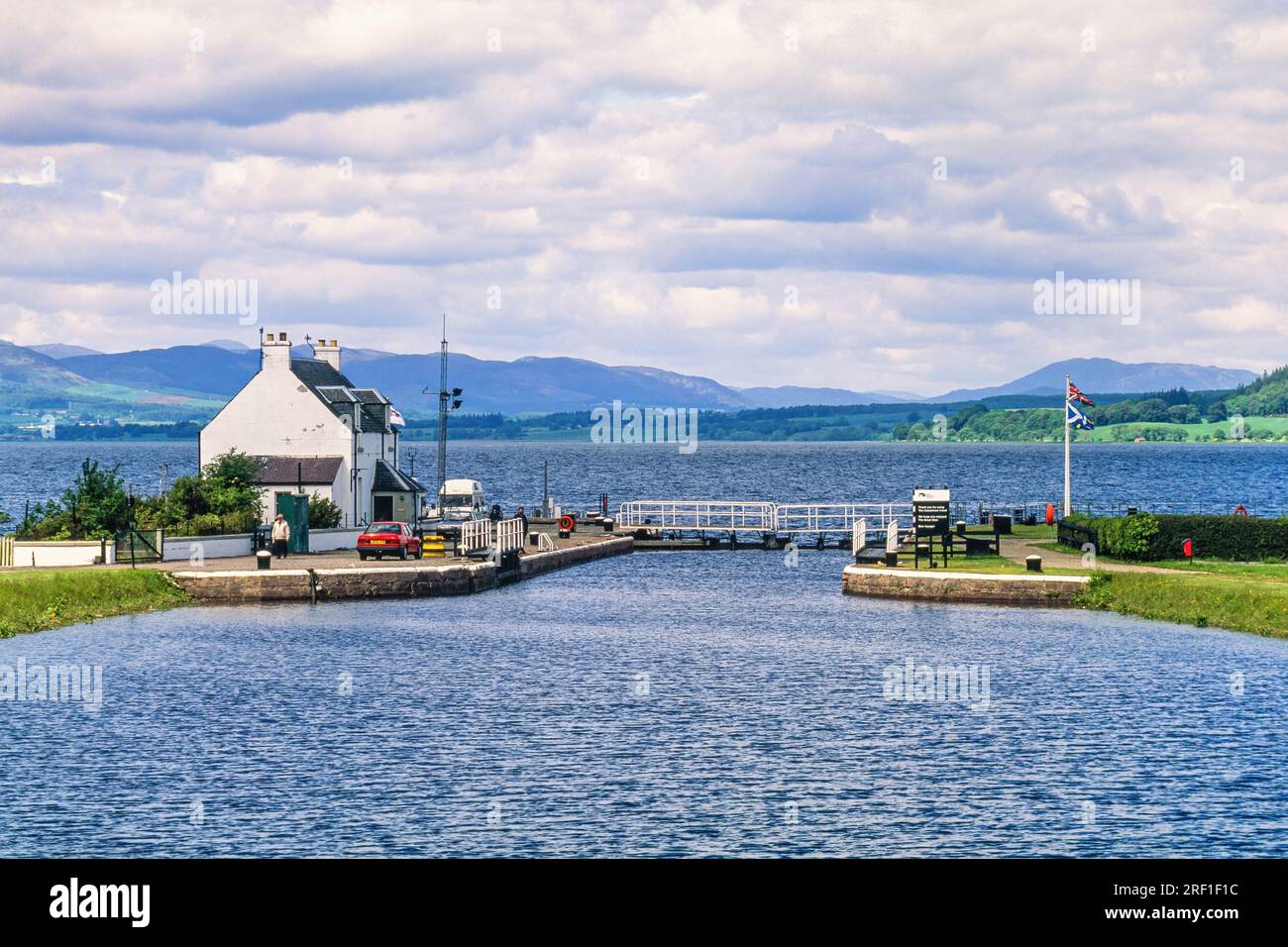 First lock on the Caledonian canal in Scotland Stock Photo - Alamy