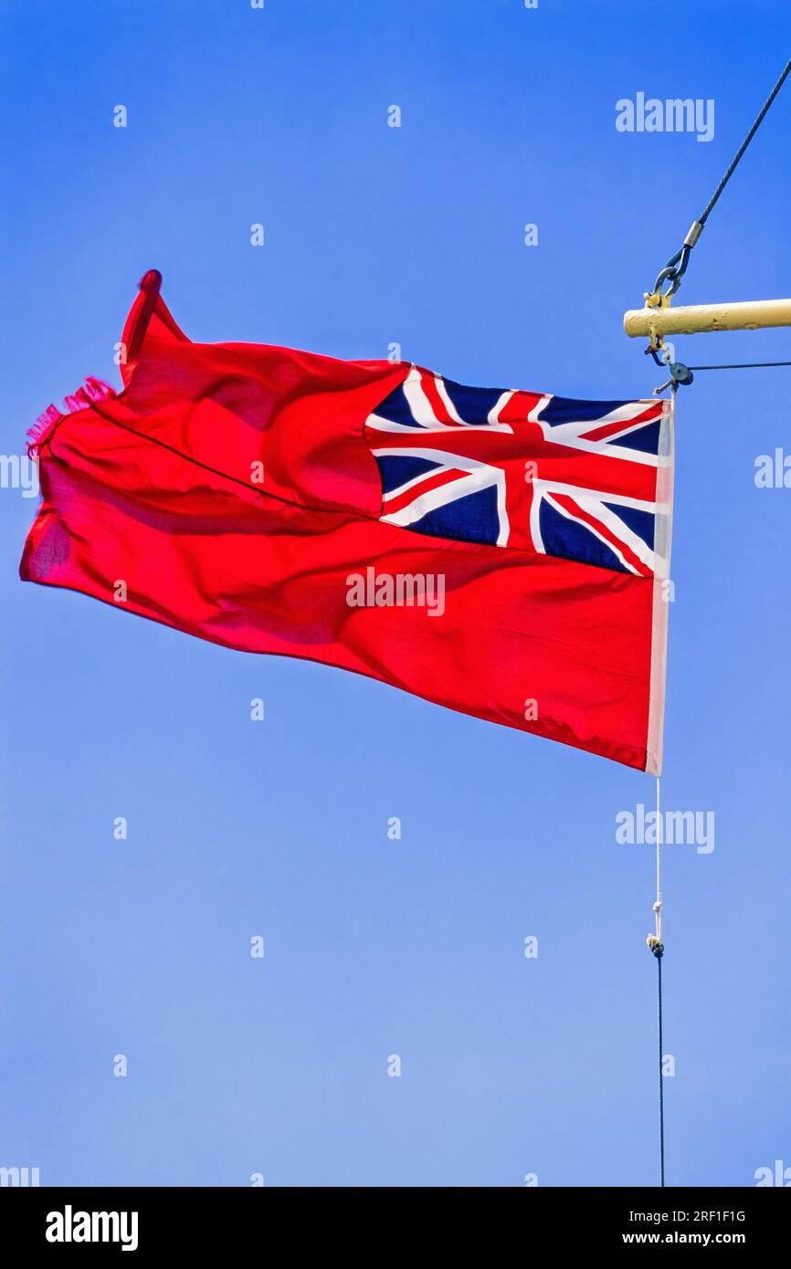 United Kingdom flag on a vessel Stock Photo - Alamy