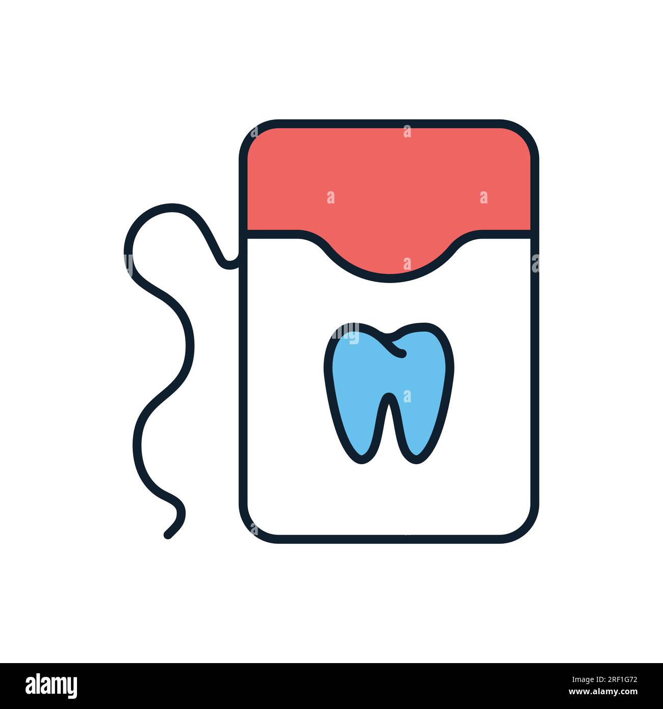 Dental Floss Related Vector Icon. Dental Floss Sign. Isolated on White ...