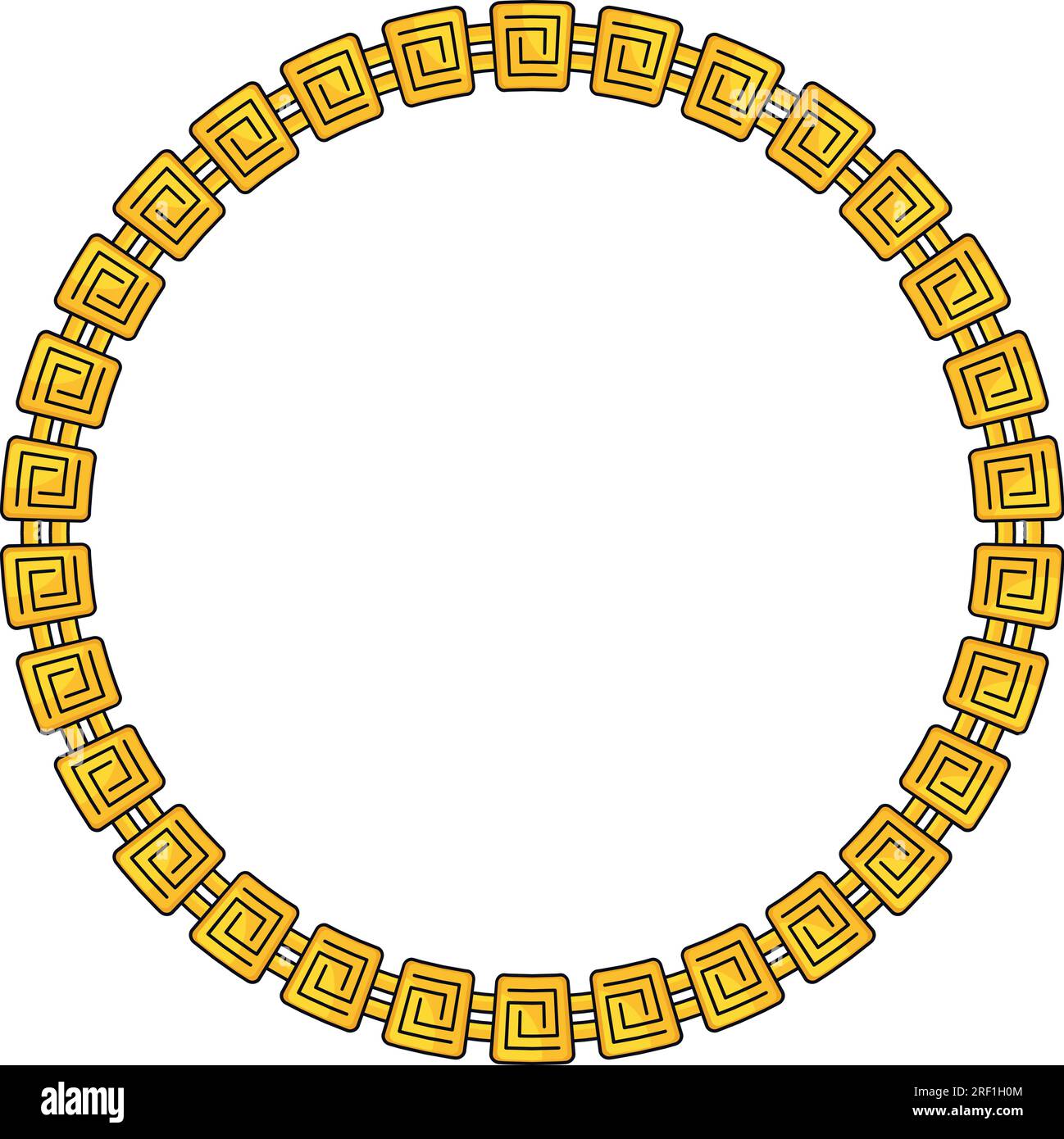 Round Chain frame. Circle chains border. Boho bracelet Stock Vector ...