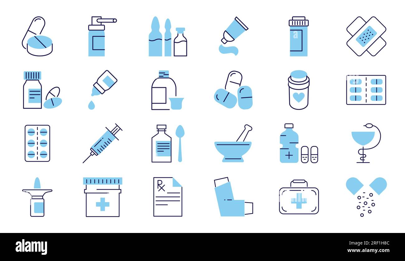 Drugs Related Vector Icons set Stock Vector Image & Art - Alamy