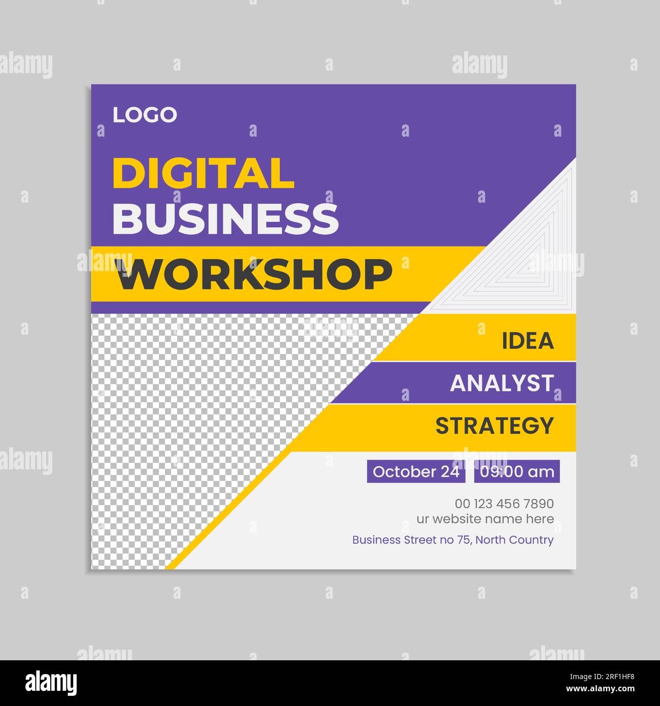 Facebook and Instagram social media post design Stock Vector Image ...