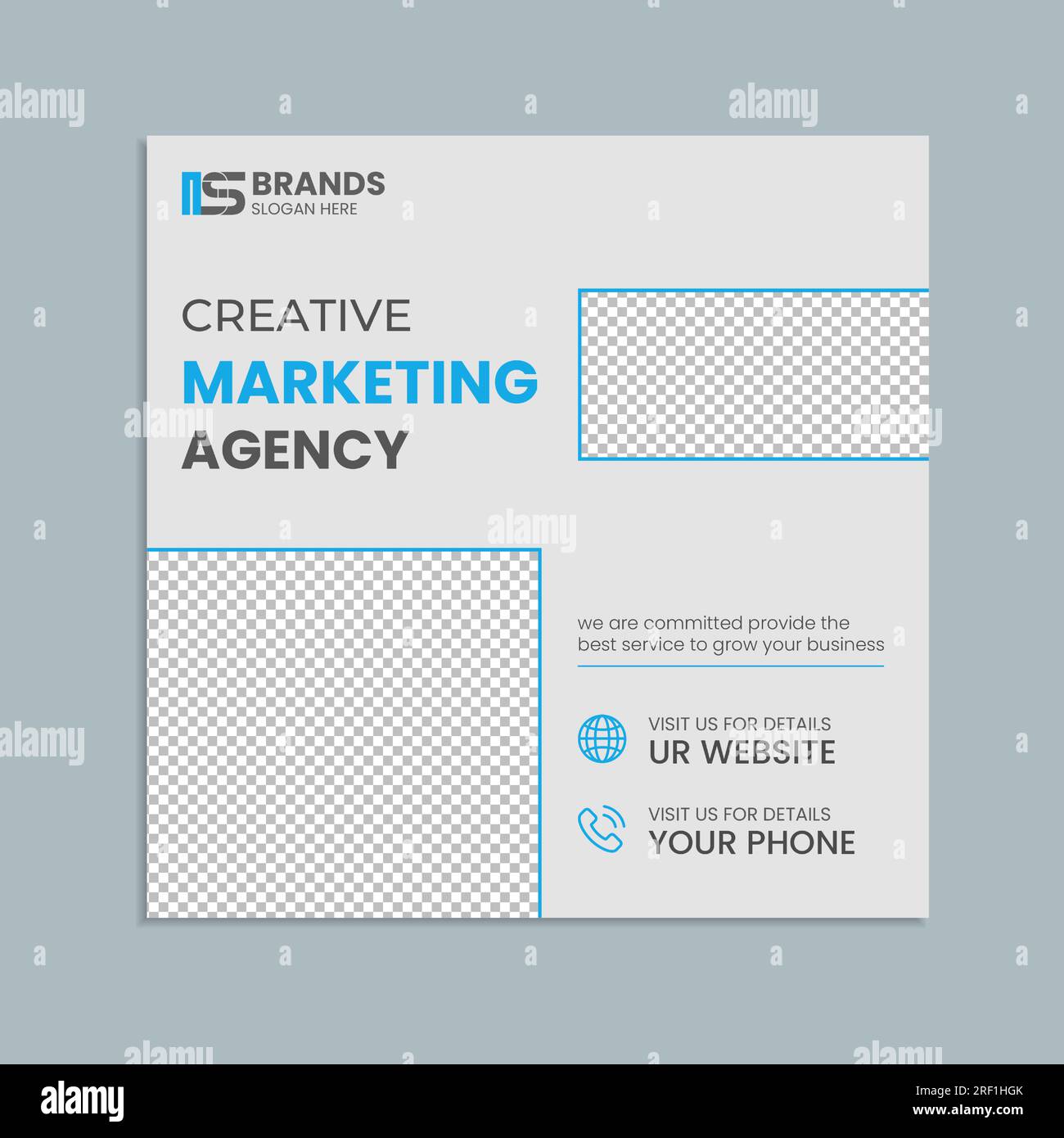 Facebook and Instagram social media post design Stock Vector Image ...