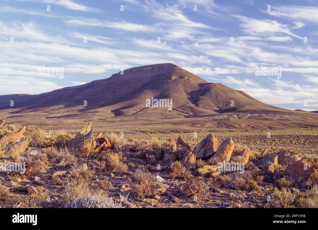 Magnificent rugged scenery in South Africa's Great Karoo near the town ...