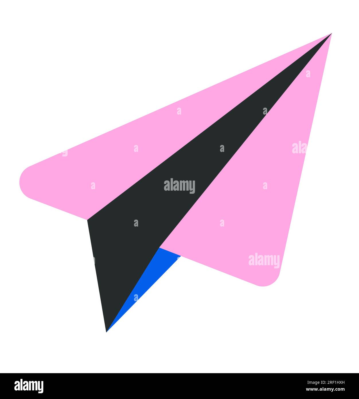 Paper plane flying, origami handmade craft vector Stock Vector Image ...