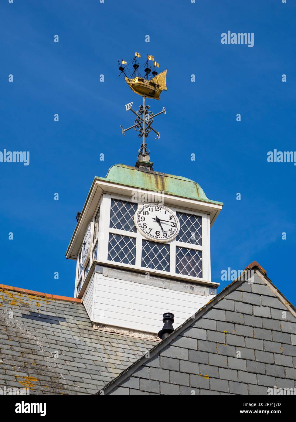 Clock tower of the Fishermans Mission, Newln, Penzance, Cornwall ...