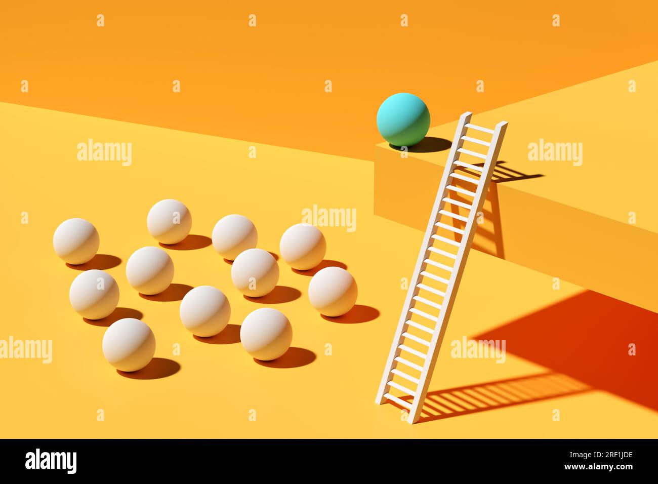 Ladder of success and promotion in business career concept. Business ...