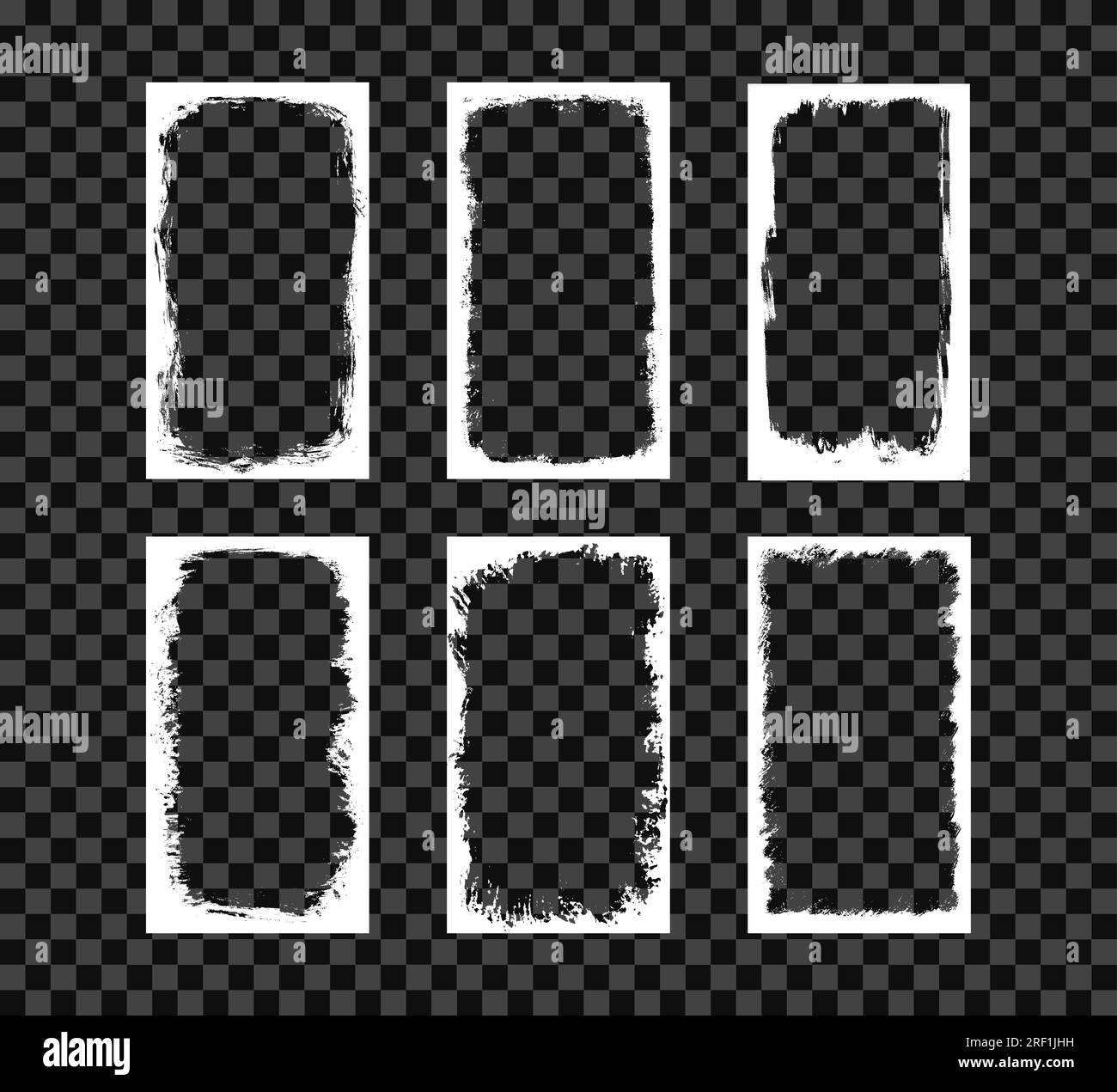 Grunge frames for photo collage, stories and social network media ...