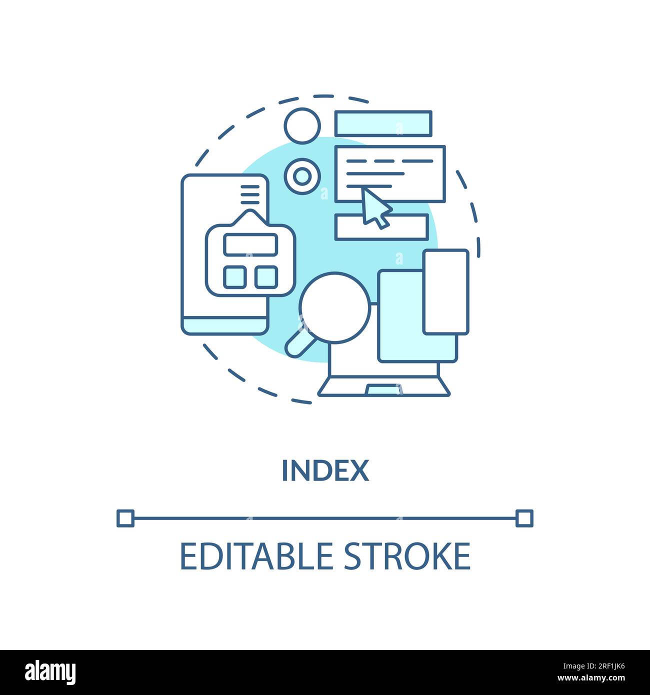 Customizable index blue linear icon concept Stock Vector Image & Art ... Customizable index blue linear icon concept Stock Vector Image & Art ...