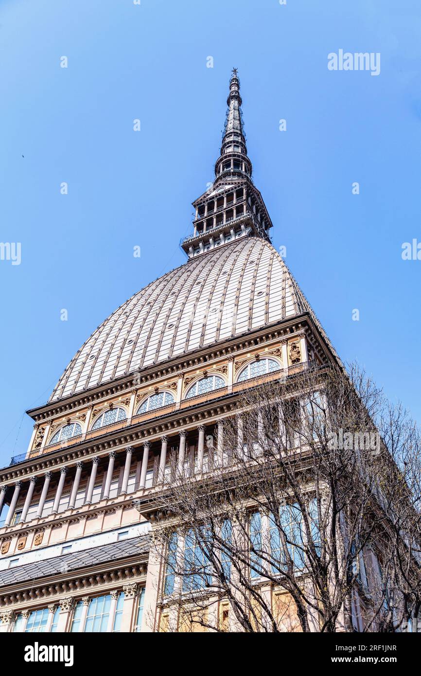 The Mole Antonelliana, a major landmark building in Turin, housing the ...
