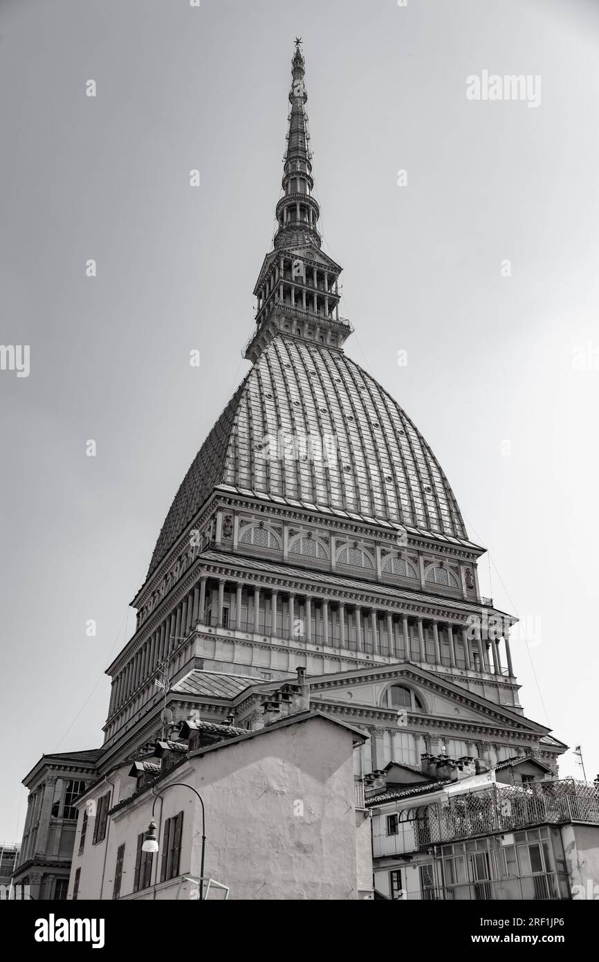 The Mole Antonelliana, a major landmark building in Turin, housing the ...