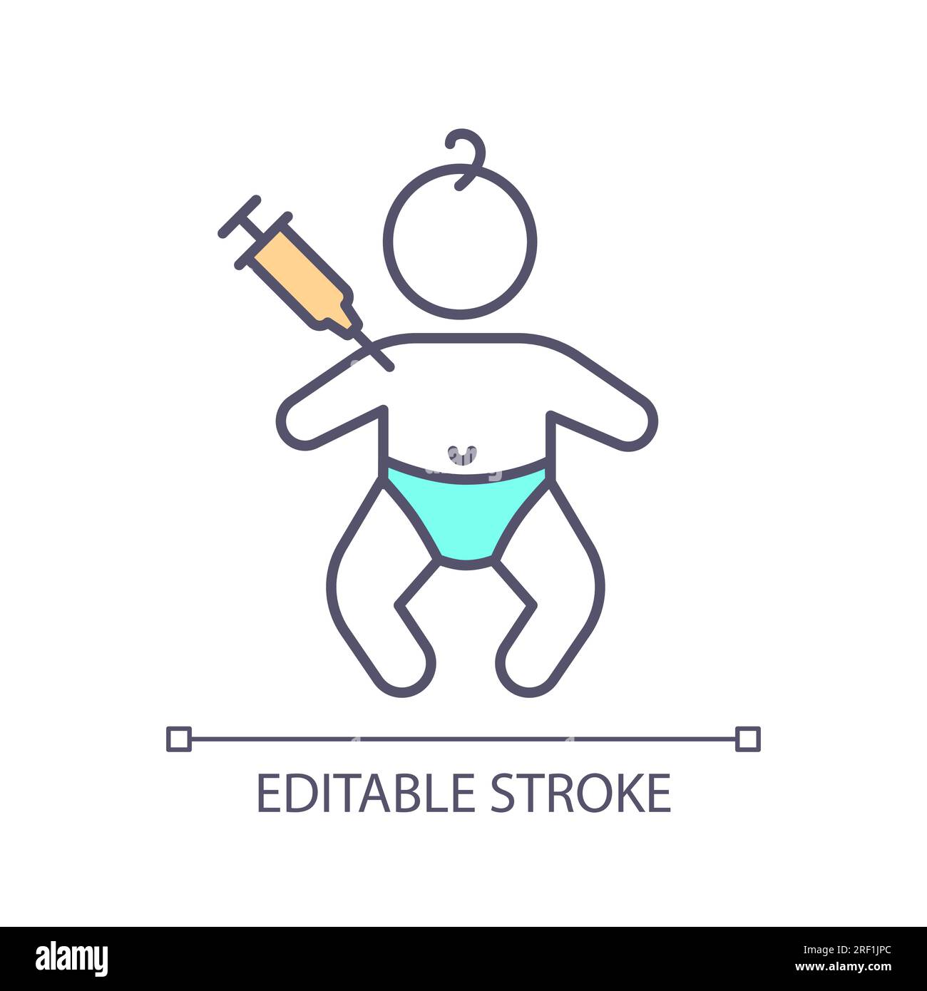 Child immunization RGB color icon Stock Vector Image & Art - Alamy