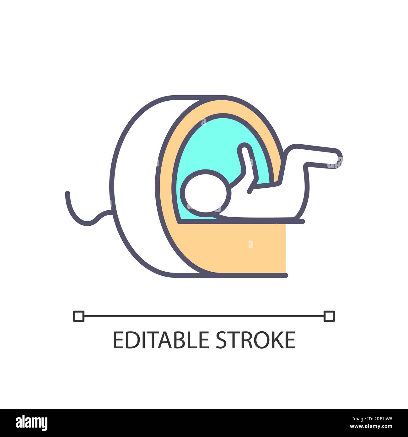 Mri scan RGB color icon Stock Vector Image & Art - Alamy