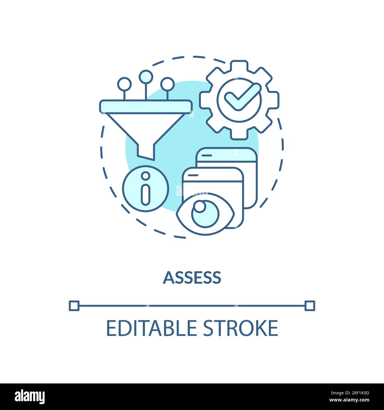 Customizable assess blue linear icon concept Stock Vector Image & Art ... Customizable assess blue linear icon concept Stock Vector Image & Art ...