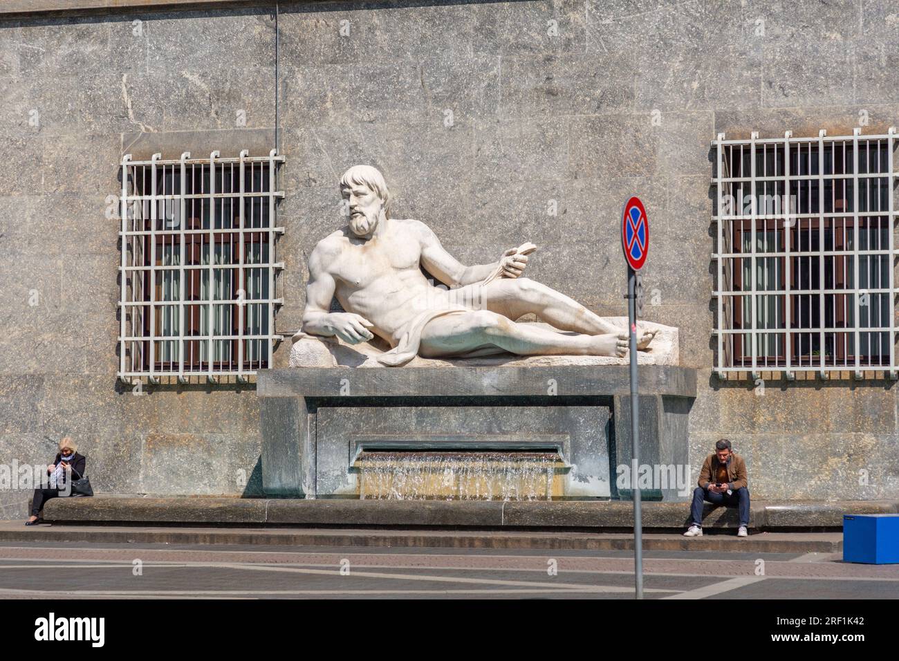 Turin, Italy - March 28, 2022: Piazza CLN is a small square located in ...