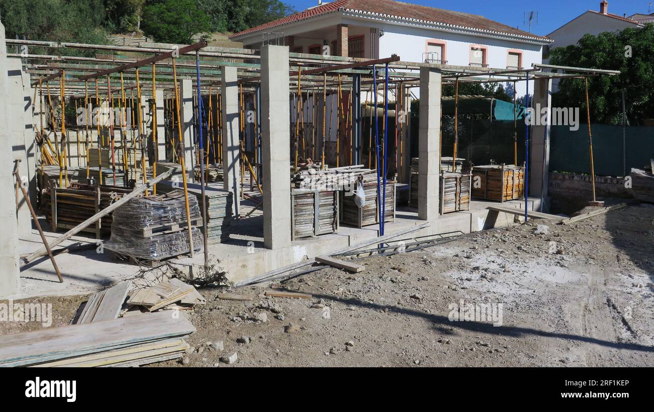 Construction site - Second phase in Andalusian village Stock Photo - Alamy