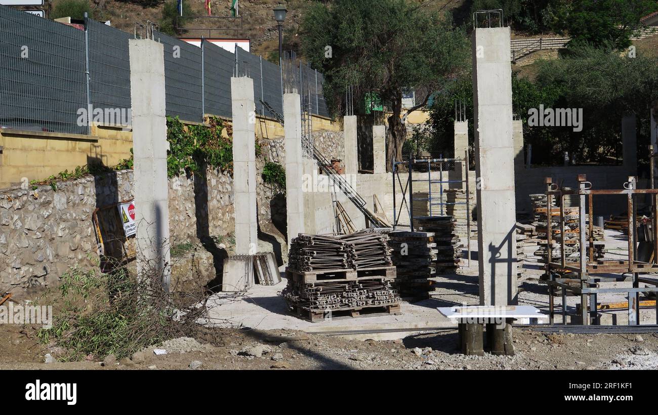 Construction site - Second phase in Andalusian village Stock Photo - Alamy