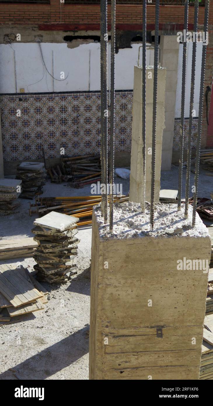 Construction site - Second phase in Andalusian village Stock Photo - Alamy