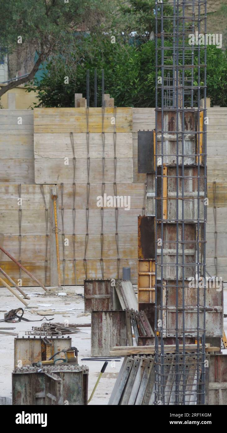 Construction site - Second phase in Andalusian village Stock Photo - Alamy