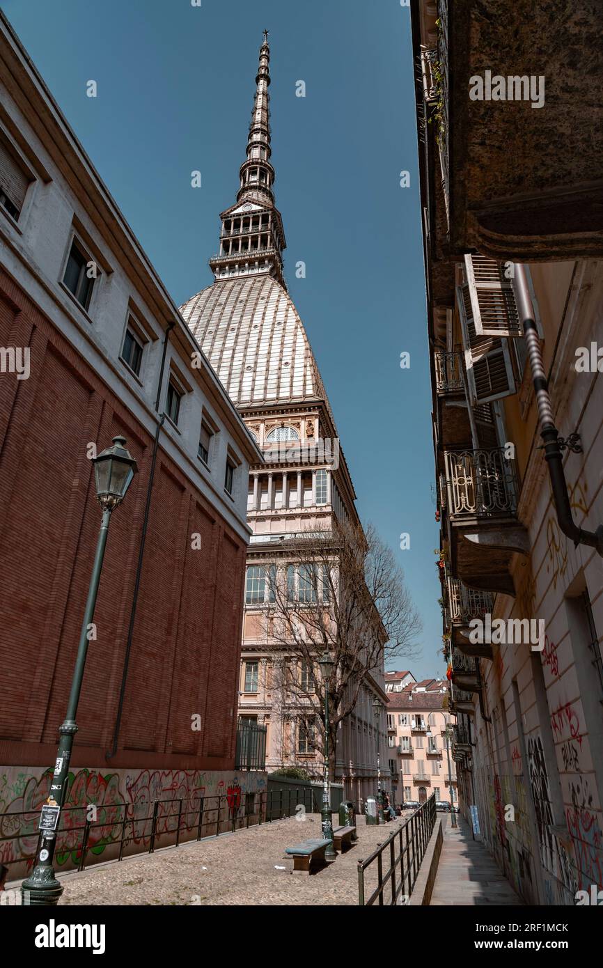 Turin, Italy - March 28, 2022: The Mole Antonelliana, a major landmark ...