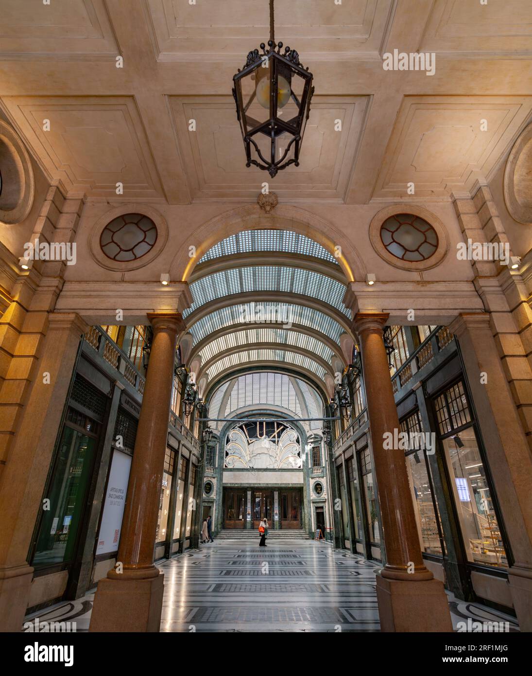 Turin, Italy - March 28, 2022: Galleria San Federico is a commercial ...