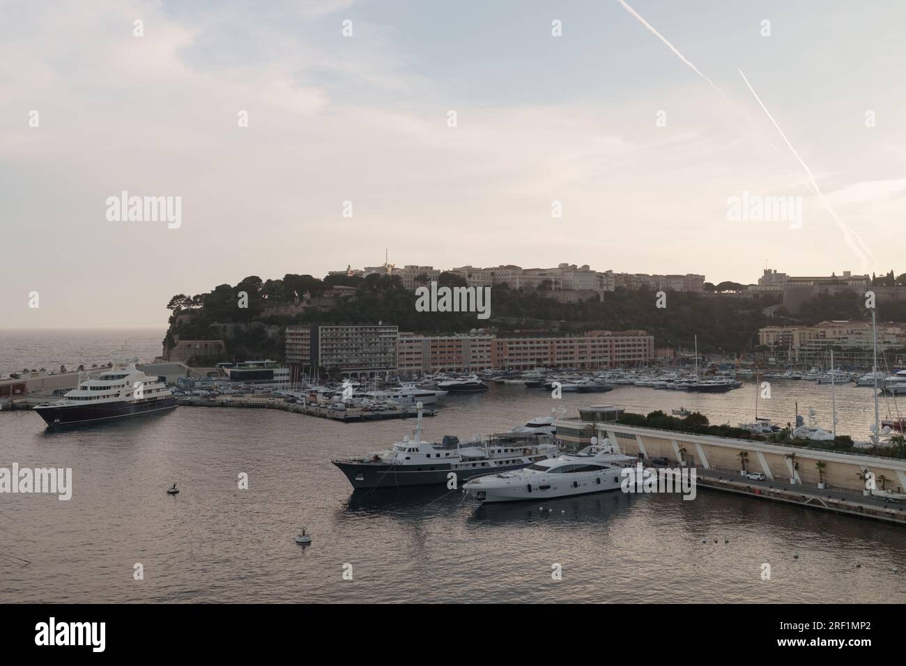 MONTE CARLO, MONACO - March 9: Port of Monte Carlo in spring, editorial ...