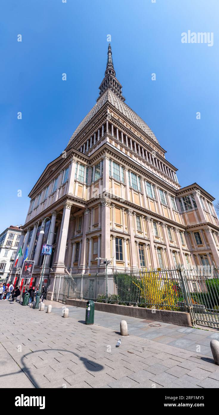 Turin, Italy - March 28, 2022: The Mole Antonelliana, a major landmark ...
