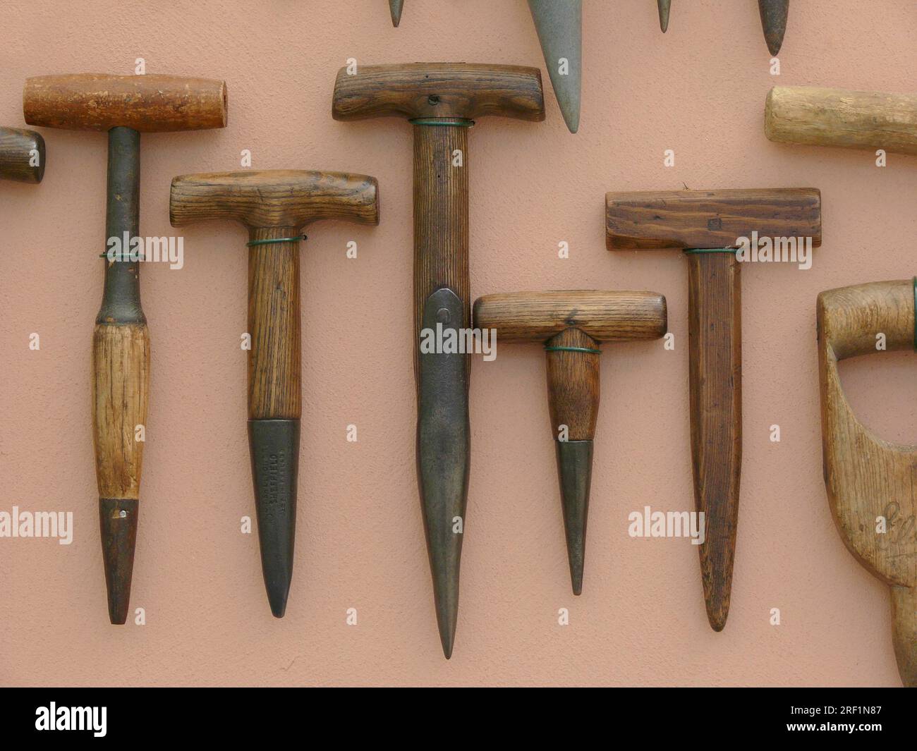 Wooden setters, setters various antique Stock Photo - Alamy