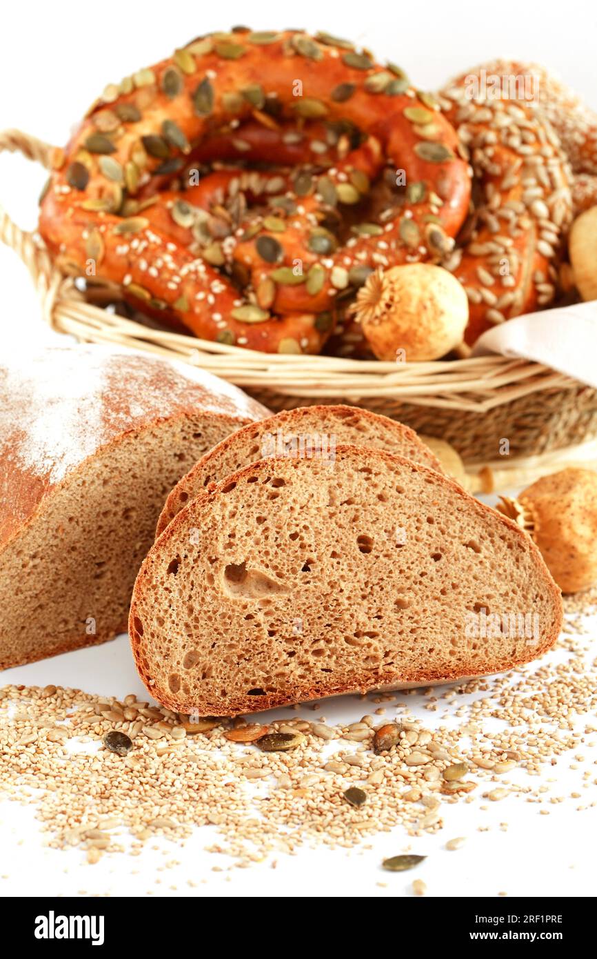 Different pastries and bread Stock Photo - Alamy
