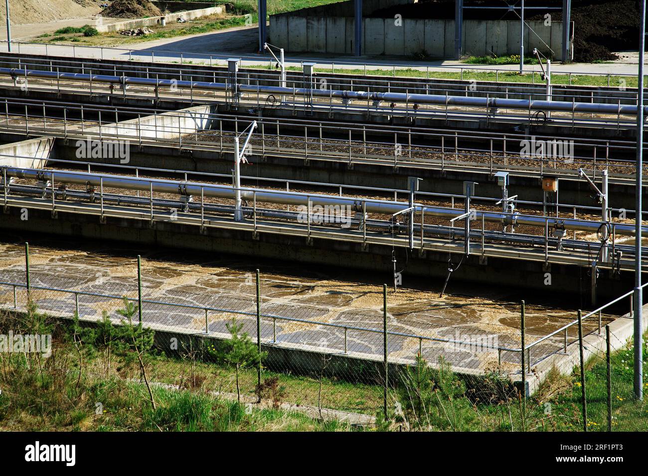 Waste Water Treatment ponds - sewage Stock Photo - Alamy