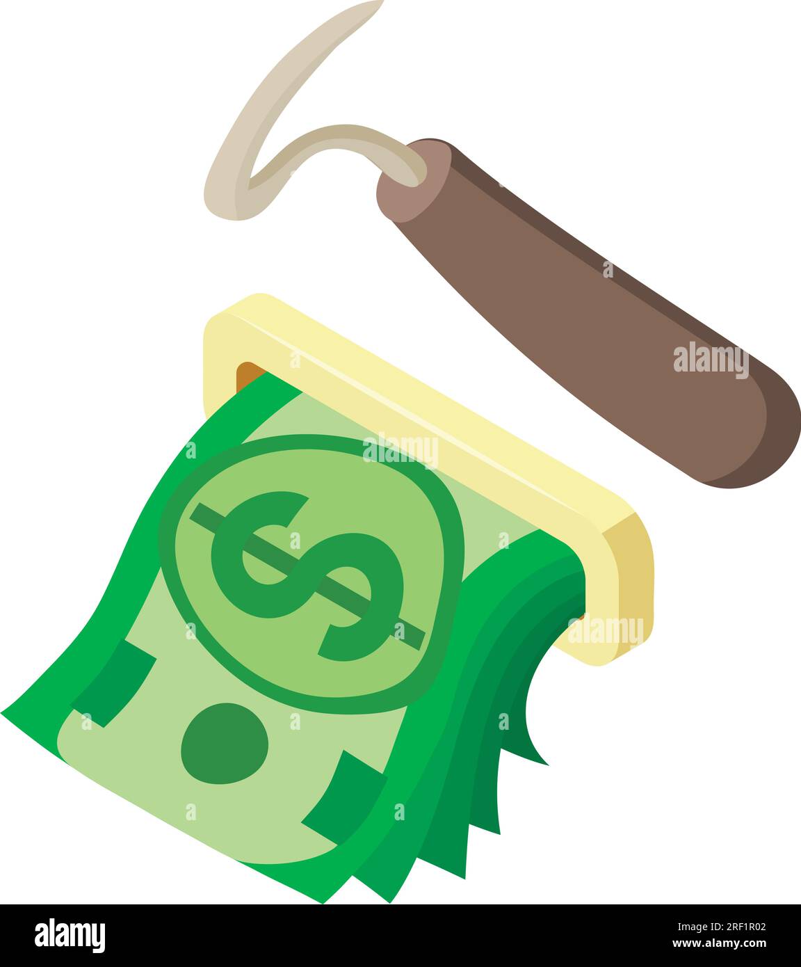 Equestrian tool icon isometric vector. Horse hoof pick and dollar ...