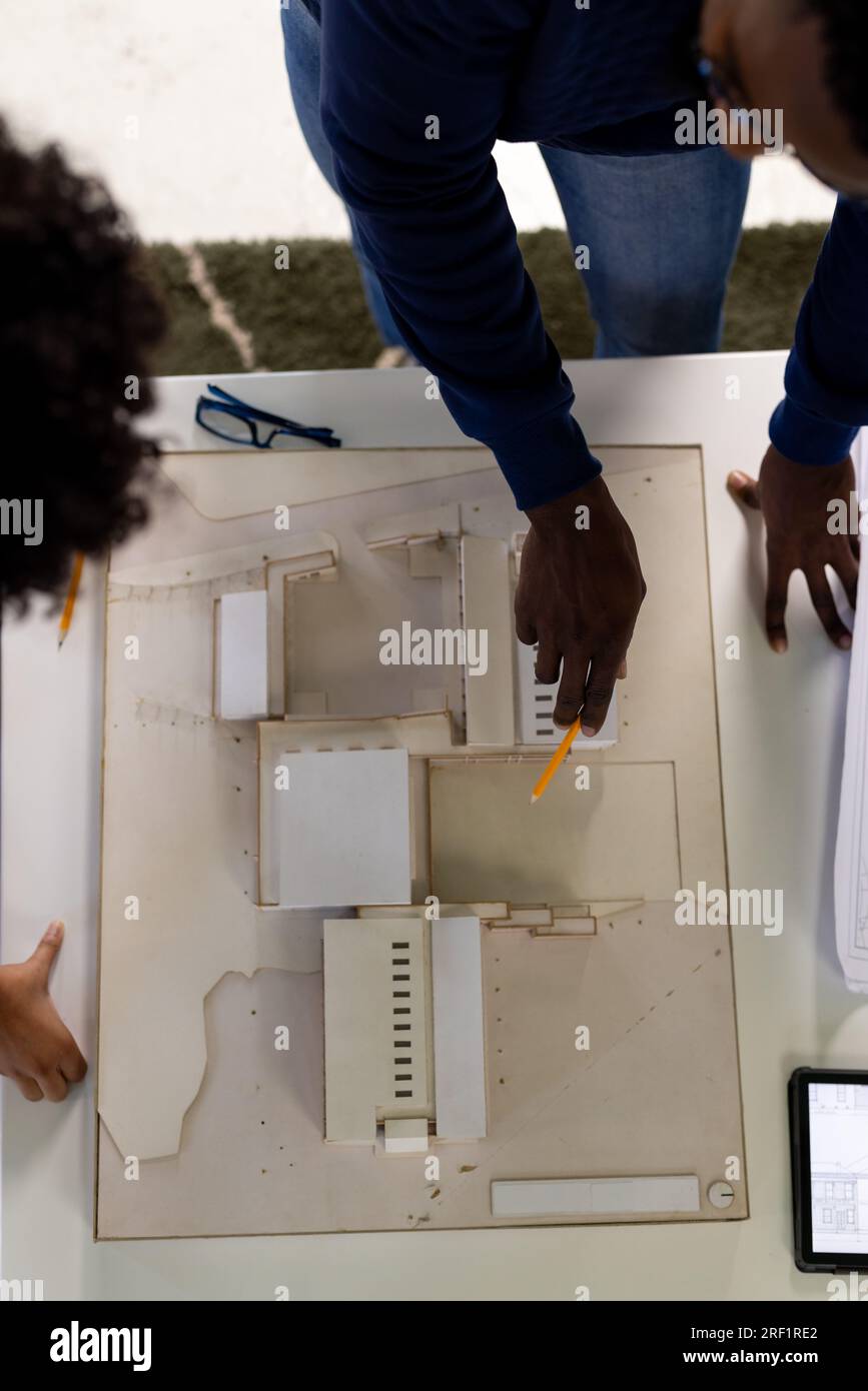 Overhead view team diverse architects hi-res stock photography and ...